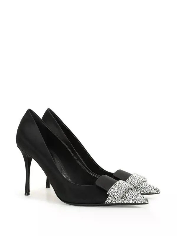 SERGIO ROSSI Embellished 90mm Leather Shoes
