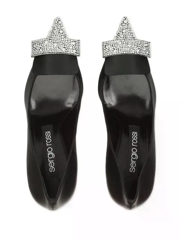 SERGIO ROSSI Embellished 90mm Leather Shoes