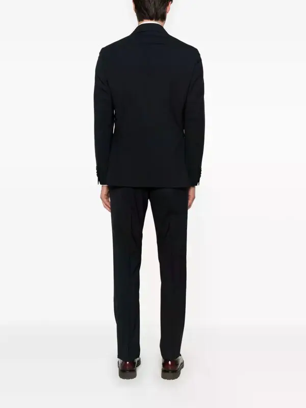 LARDINI Brooch-detail Suit - Blue