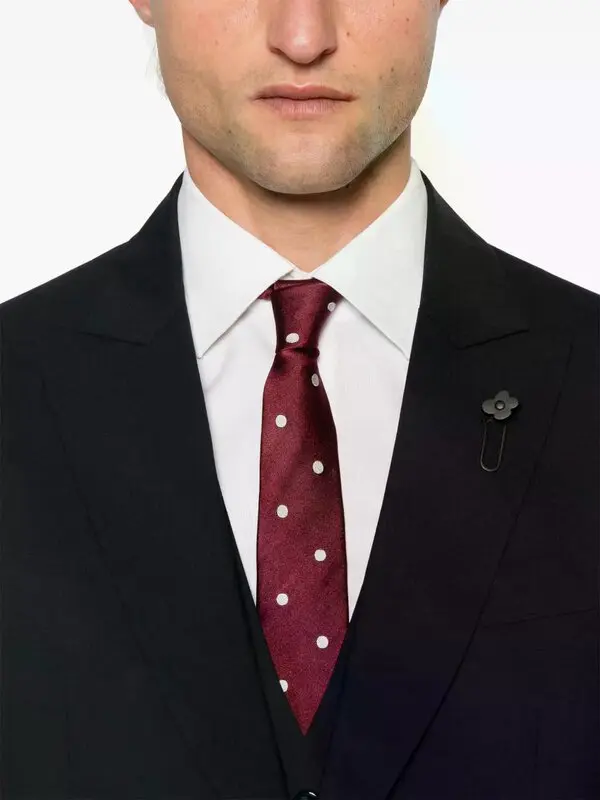 LARDINI Brooch-detail Suit - Blue