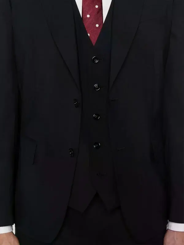 LARDINI Brooch-detail Suit - Blue