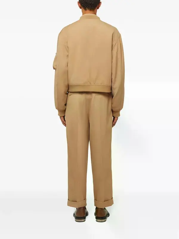 JIL SANDER Straight-leg Belted Wool Trousers