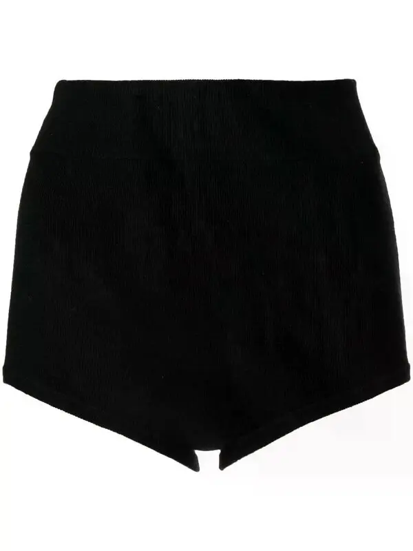 Cashmere In Love Felix Knitted Logo-patch Shorts - Black
