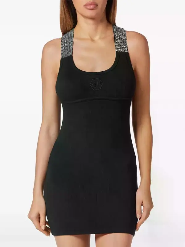 Philipp Plein Crystal-embellished Tank Minidress