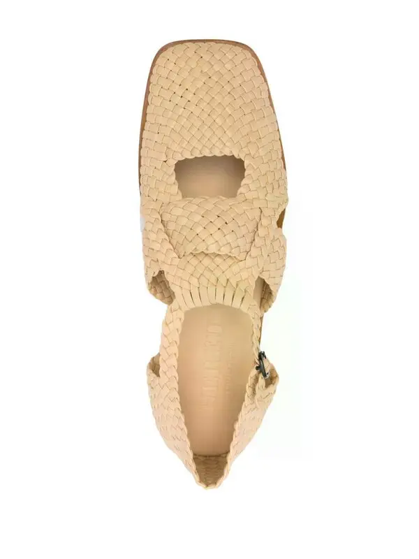 Hereu Serra Interwoven Slippers - Neutrals