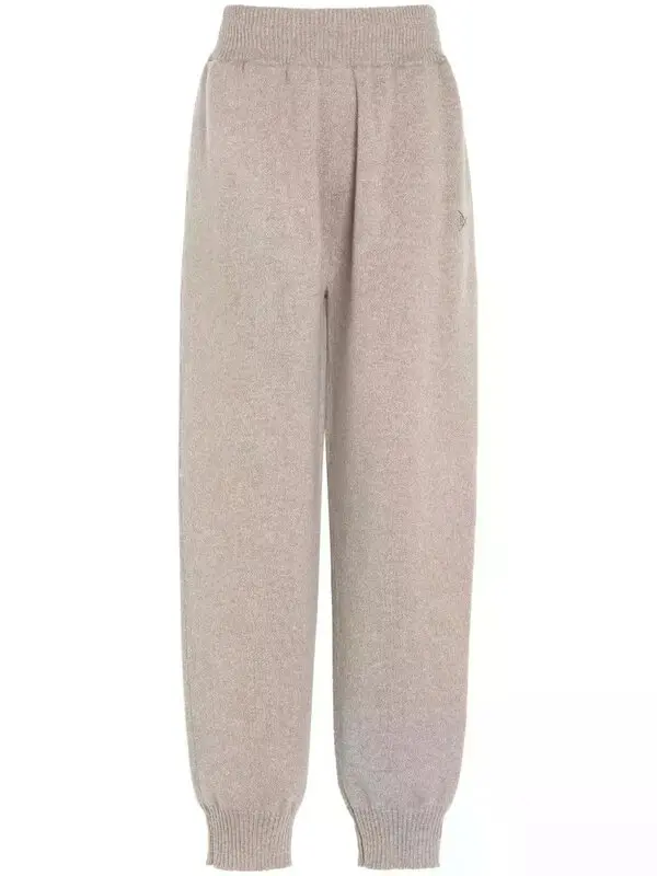 BARRIE B Label Cashmere Trousers - Neutrals