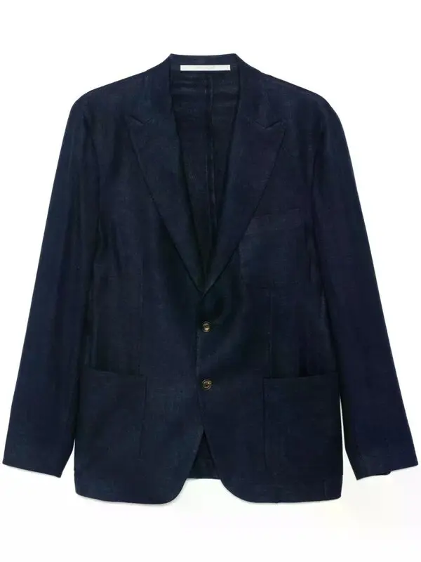 Eleventy Interlock-twill Blazer - Blue