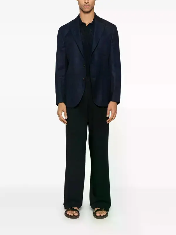 Eleventy Interlock-twill Blazer - Blue