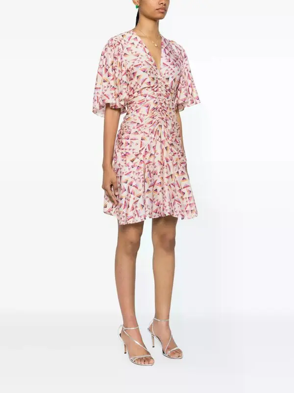Isabel Marant Étoile Lienne Geometric Minidress - Neutrals