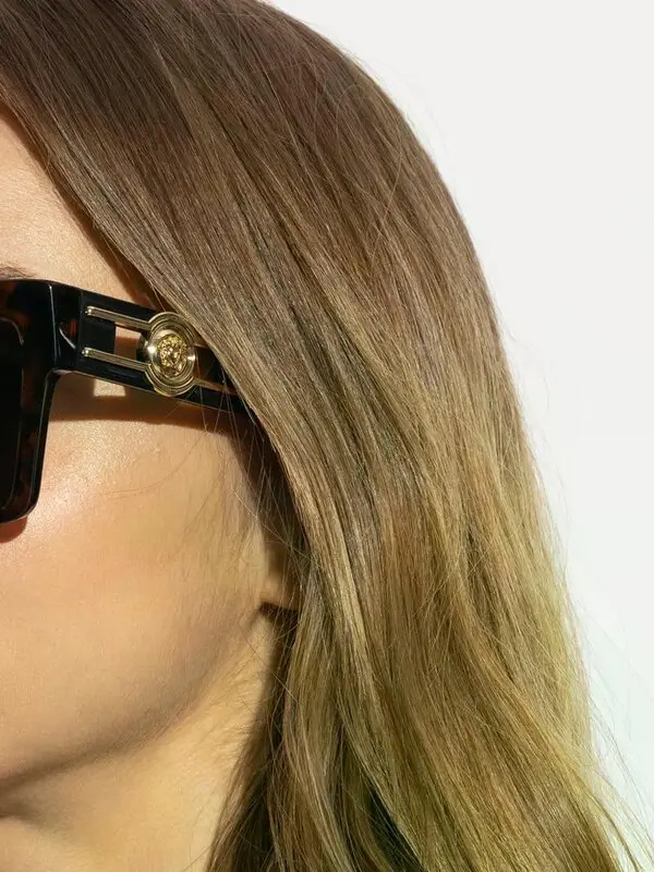 Versace Square-frame Sunglasses - Brown