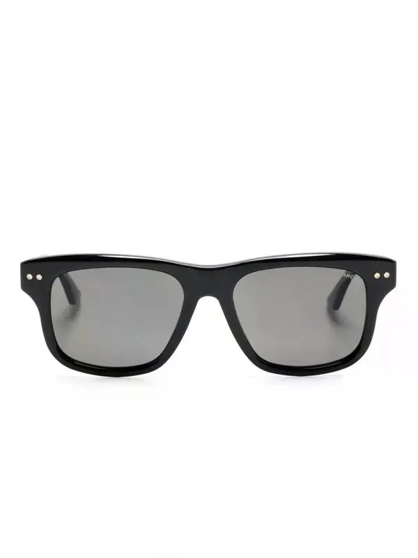 Montblanc Logo-engraved Square-frame Sunglasses - Black