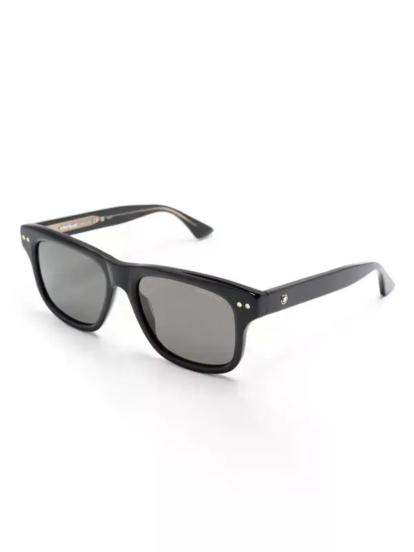 Montblanc Logo-engraved Square-frame Sunglasses