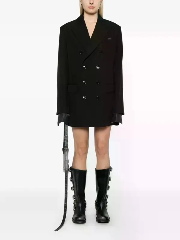 Martine Rose Double-breasted Pinstripe Wool-blend Jacket