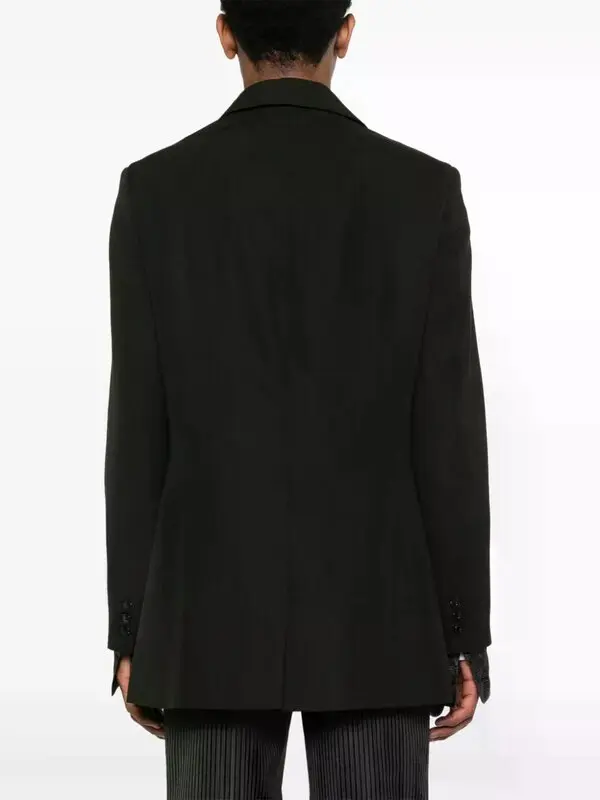 Martine Rose Double-breasted Pinstripe Wool-blend Jacket