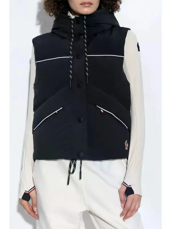 Moncler Arolla Hooded Down Gilet - Black