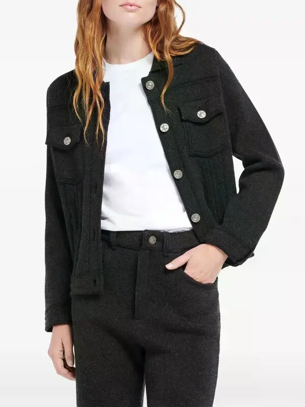 BARRIE Contrast-stitching Denim-effect Jacket