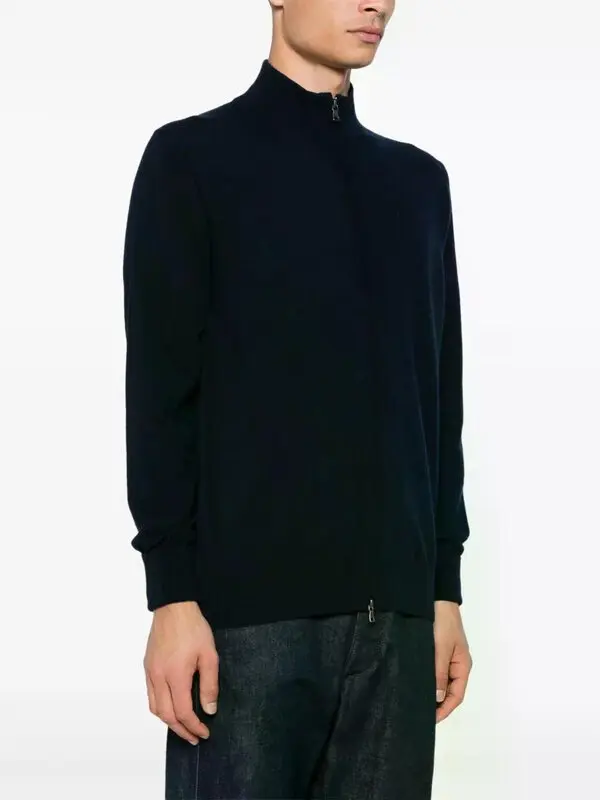 BALLANTYNE Cashmere Zip-up Cardigan