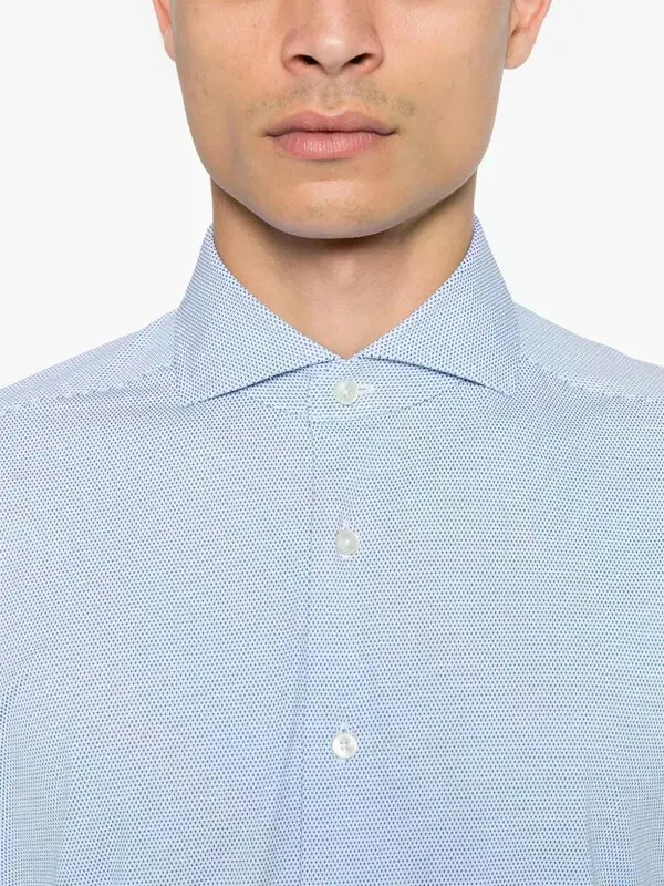XACUS Patterned-jacquard Shirt