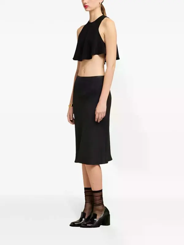 AMI Paris Crepe Midi Skirt