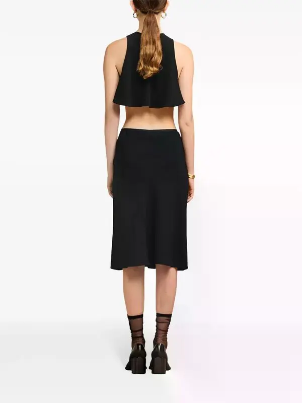 AMI Paris Crepe Midi Skirt