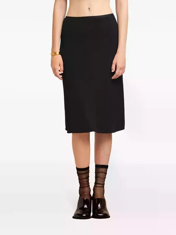 AMI Paris Crepe Midi Skirt