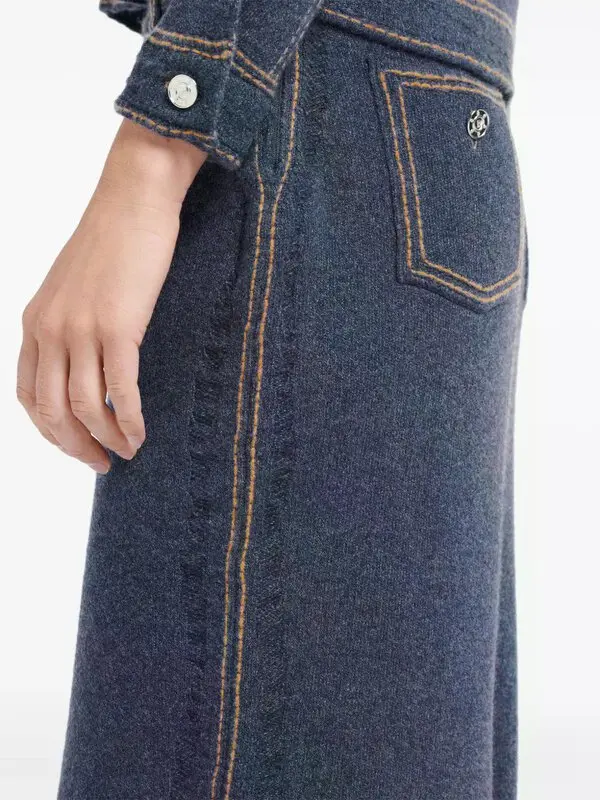 BARRIE Knitted Midi Skirt