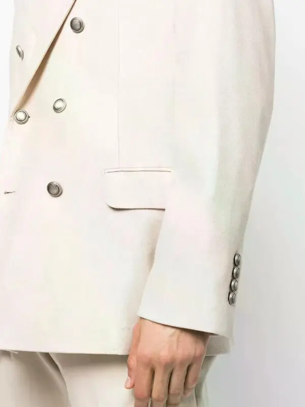 Brunello Cucinelli Peak-lapel Double-breasted Blazer - Neutrals