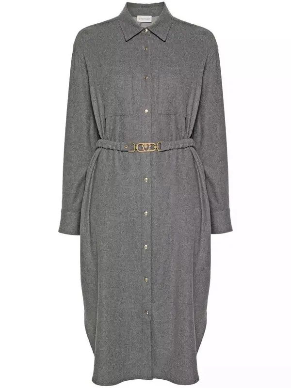 Moncler Logo-patch Shirt Dress