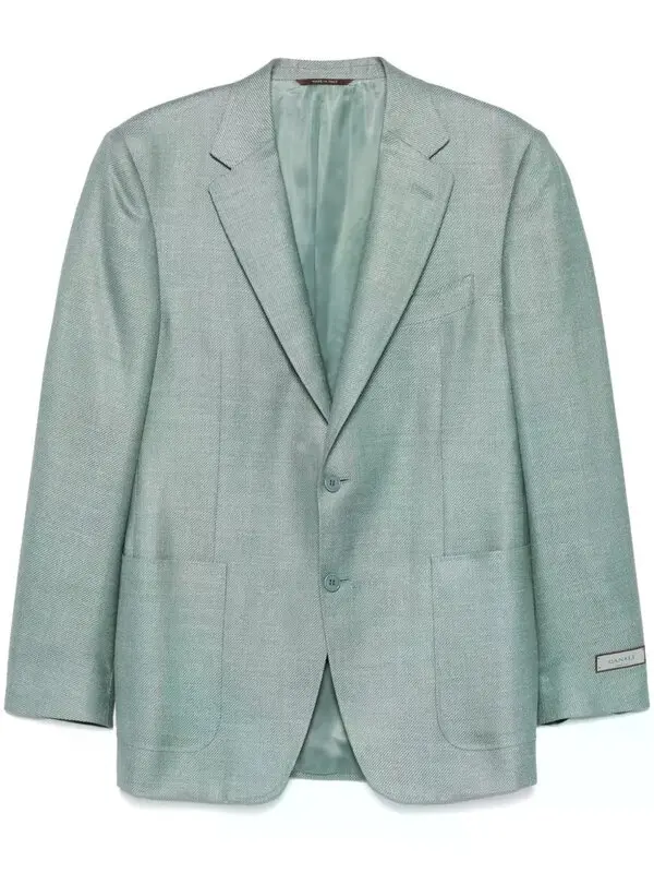 Canali Twill-weave Blazer - Blue
