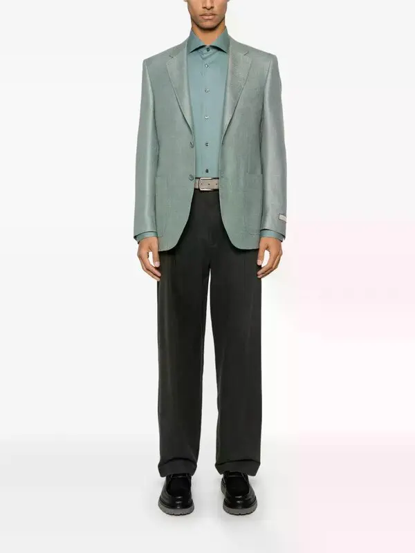 Canali Twill-weave Blazer - Blue