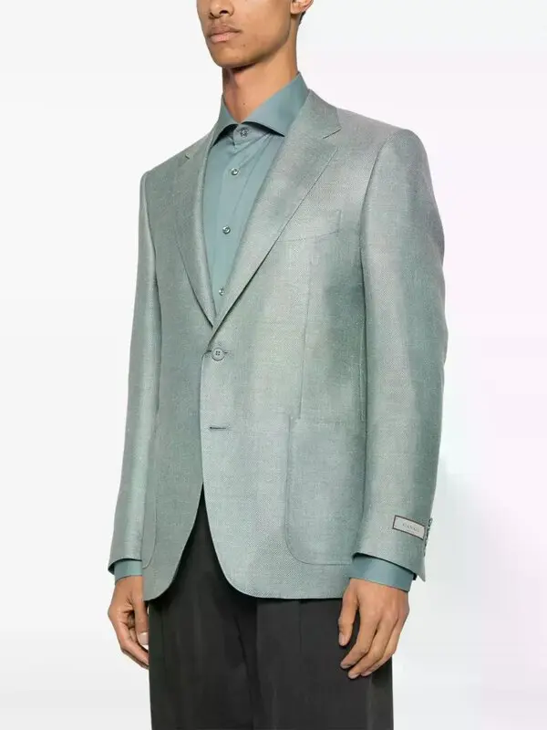 Canali Twill-weave Blazer - Blue