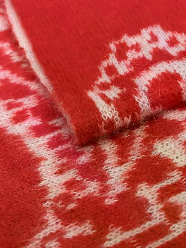 424 Paisley Pattern Scarf - Red