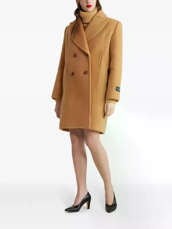 PATOU Wool-cashmere Double-breasted Coat - Brown