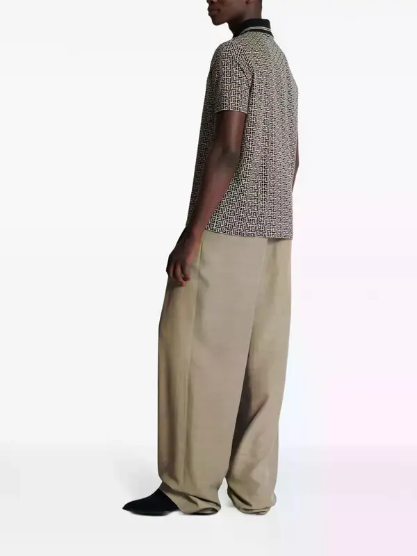 Balmain Labyrinth Jacquard Polo Shirt