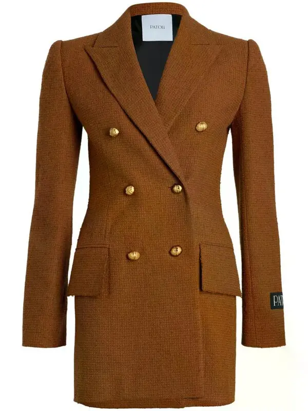 PATOU Double-breasted Blazer - Brown