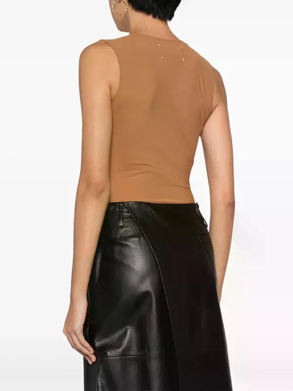 MAISON MARGIELA Round-neck Bodysuit - Brown