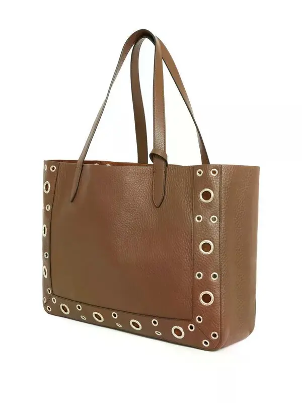 Valentino Garavani Leather Tote Bag - Brown