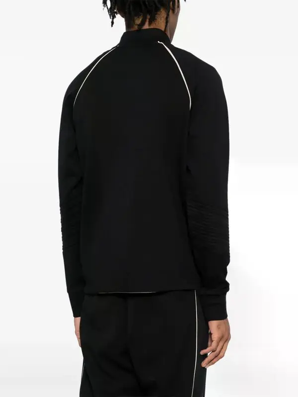BOSS Zip-neck Stretch-jersey Sweatshirt