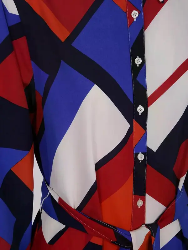 Ralph Lauren Abstract-print Shirtdress - Blue