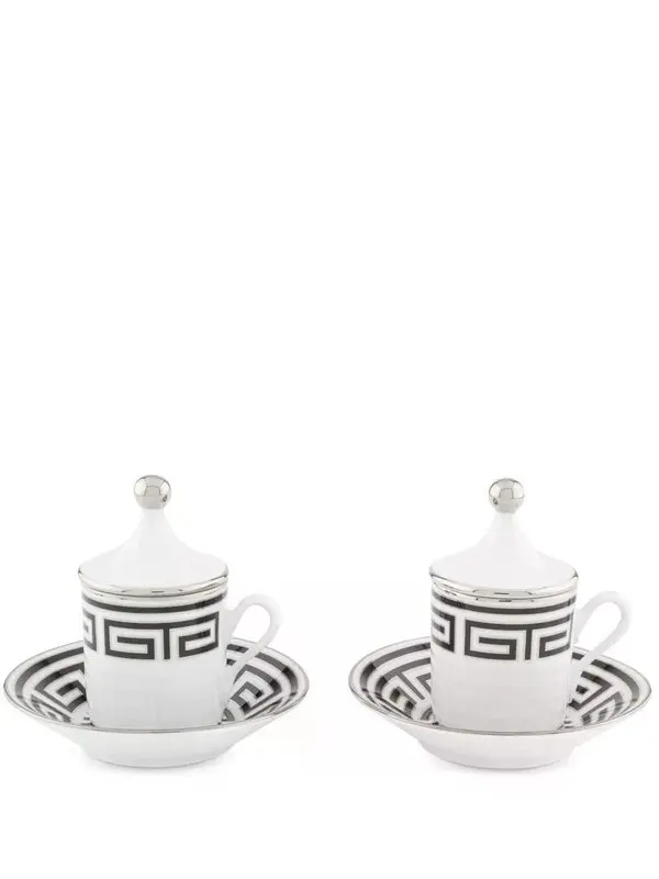 GINORI 1735 Labirinto Coffee Set - Black