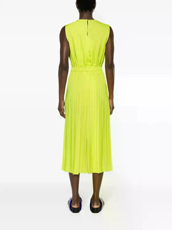 Moncler Logo-appliqué Pleated Midi Dress