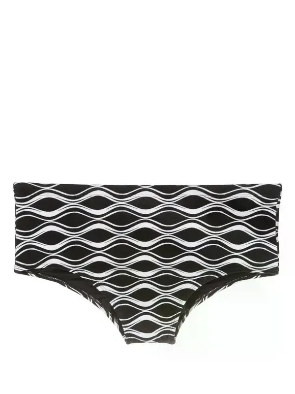 AMIR SLAMA Ondas-print Swimming Trunks - Black