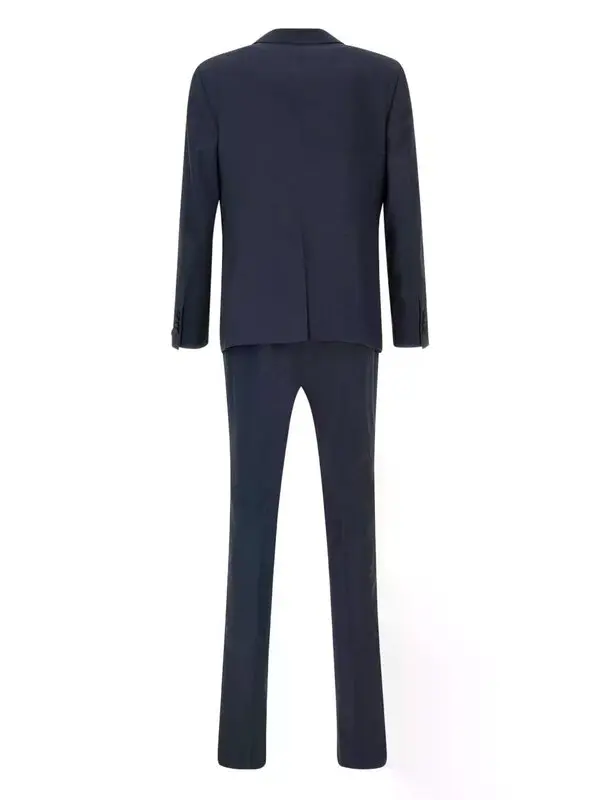 Tagliatore Brooch-detail Three-piece Suit - Blue