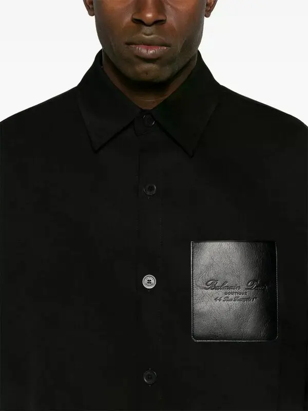 Balmain Logo-debossed Shirt