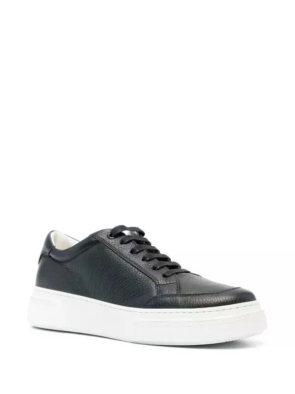 Giorgio Armani Pebbled Leather Sneakers