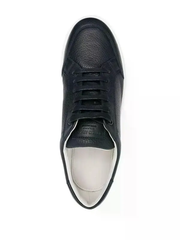Giorgio Armani Pebbled Leather Sneakers