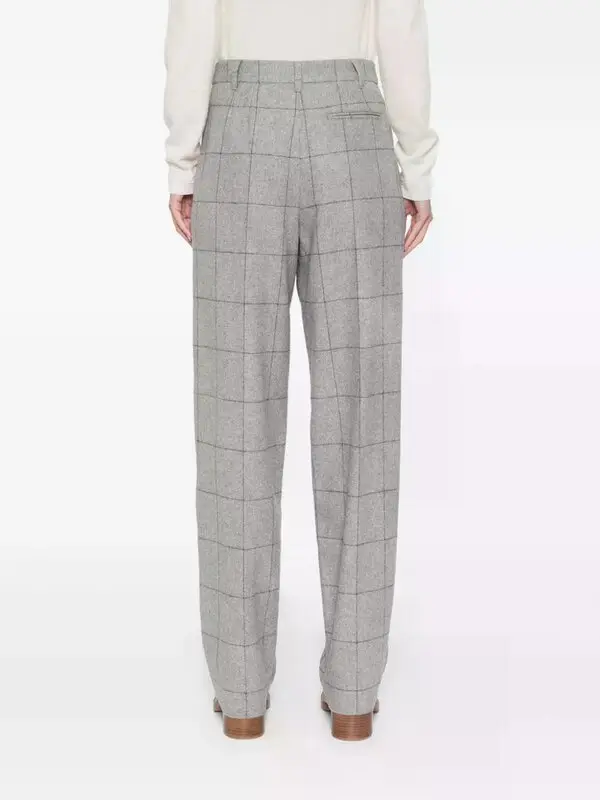 Emporio Armani Pleated Checked Trousers