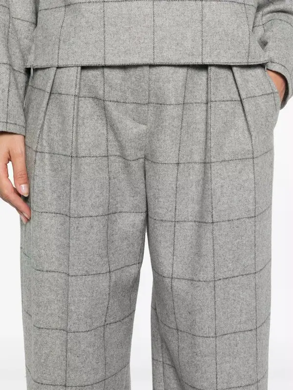 Emporio Armani Pleated Checked Trousers