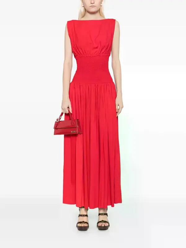 BAMBAH Ruched Backless Dress