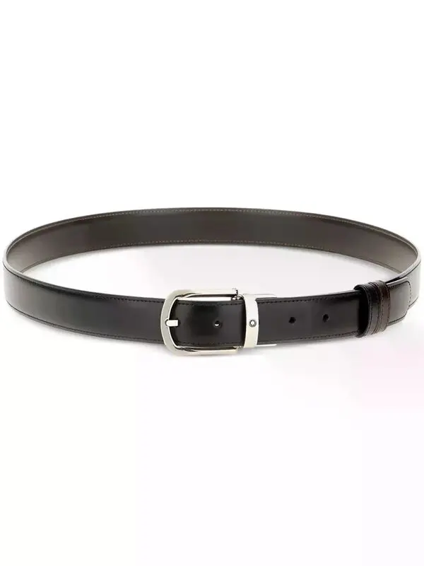 Montblanc Leather Reversible Belt - Black